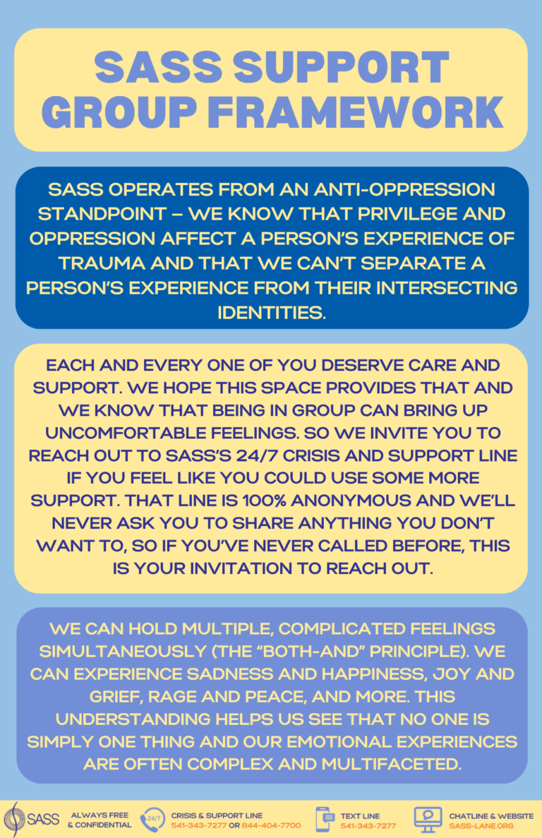 Survivor Support and Skill Building Groups | Sexual Assault Support ...